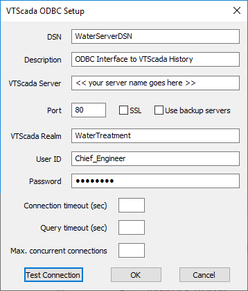 Configure an ODBC Server